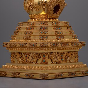Sacred Tibetan Shrine Stupa Perfect for Meditation and Altars ...