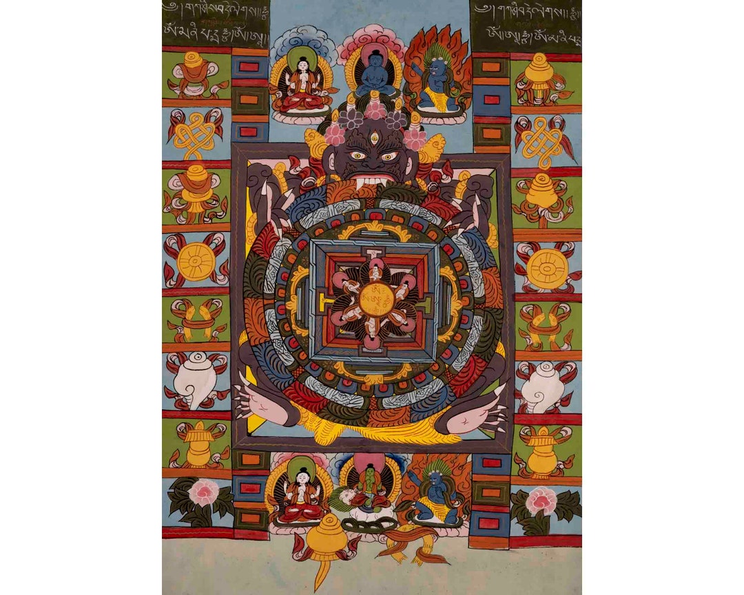 Buddhist Wheel of Life Bhavachakra Thangka Painting for - Etsy