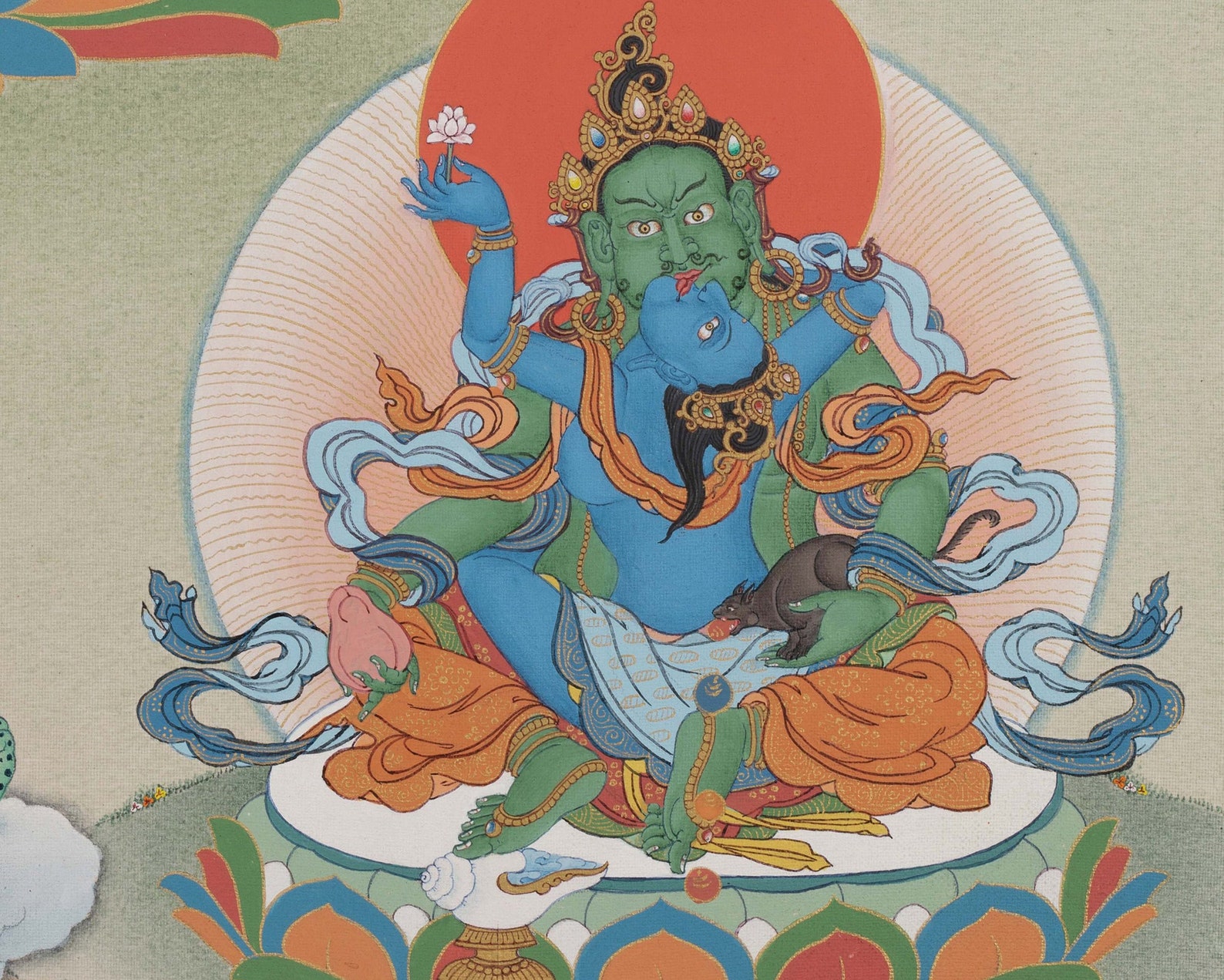 Namtoshe With Five Jambala Thangka High Quality Giclee - Etsy