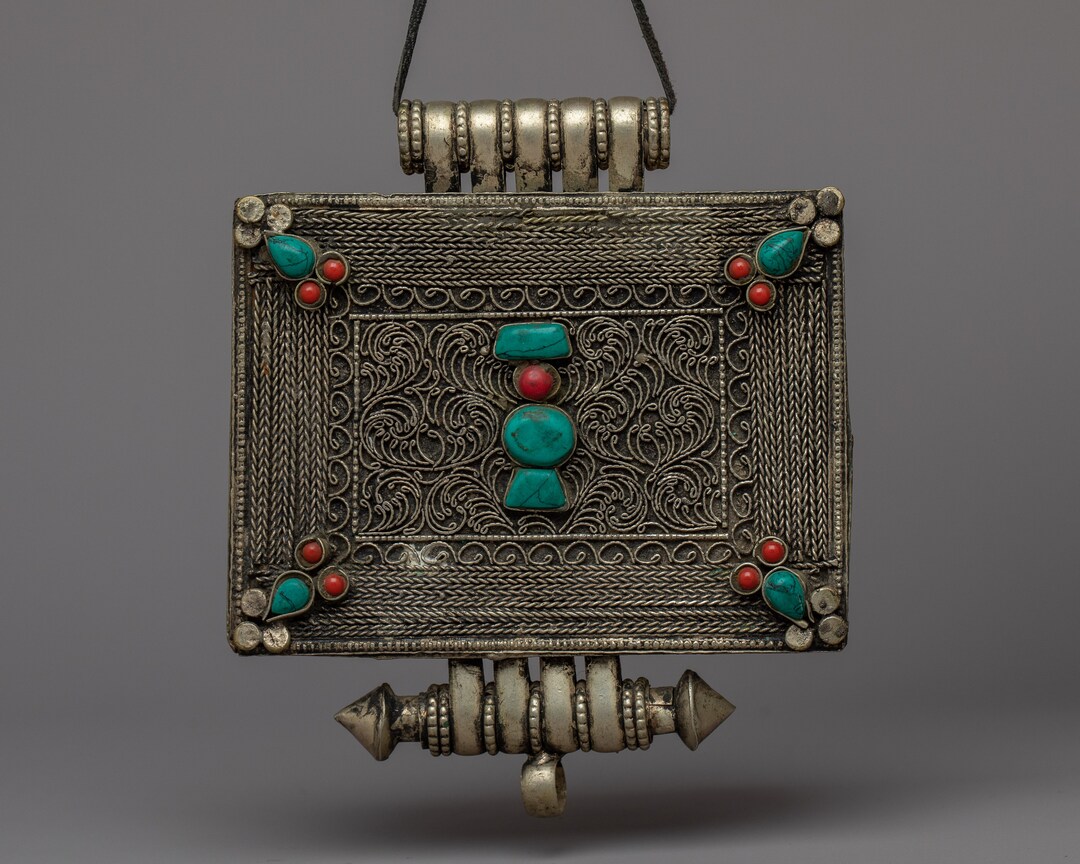 Tibetan Treasure Box | Religious Ghau Box | Protective Portable Altar ...