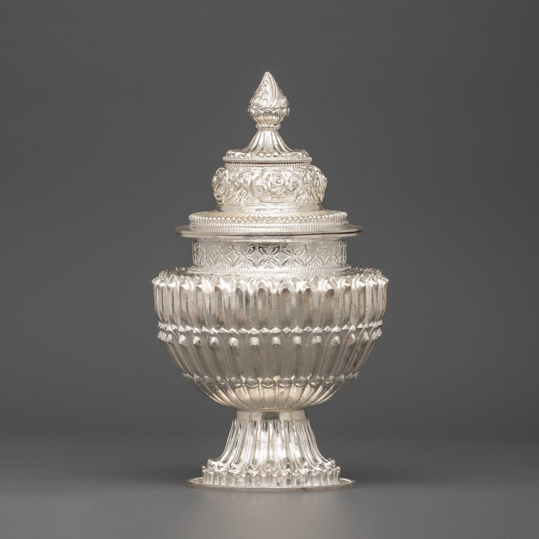 98% Silver Rice Pot for Ritual Offering | Handcrafted Sacred Buddhist ...