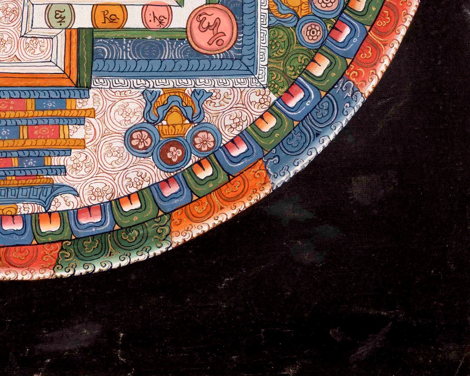 Kalachakra Mantra Symbol Original Hand Painted Fine Quality - Etsy