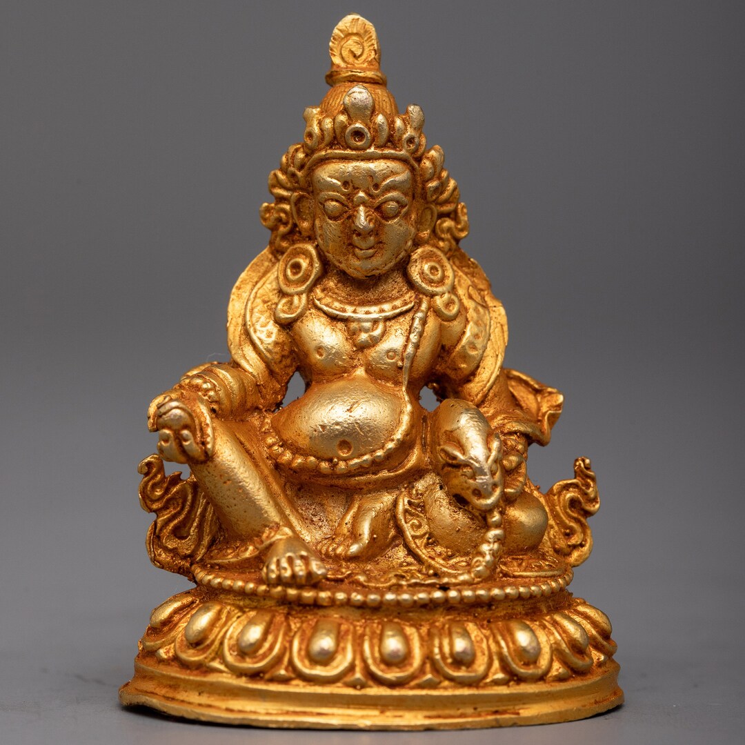 Buddhist Wealth Deity Dzambhala Statue Lord of Wealth & Fortune Tibetan ...
