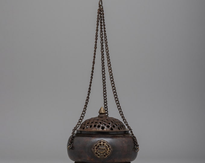 Hanging Brass Incense Burner, Buddhist Brass Incense Holder for ...