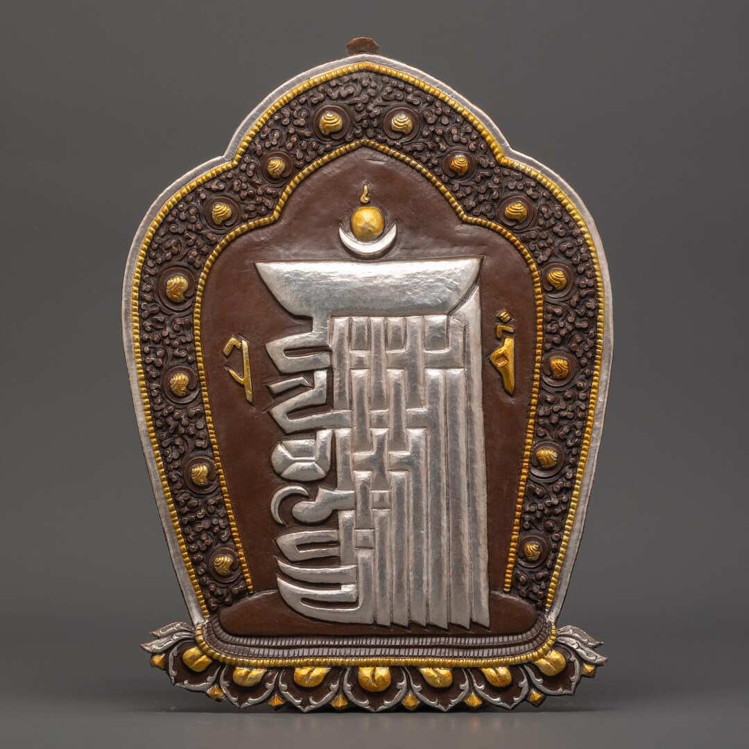 Handcrafted Kalachakra Mantra Wall Hanging | Tibetan Buddhist Decor in ...
