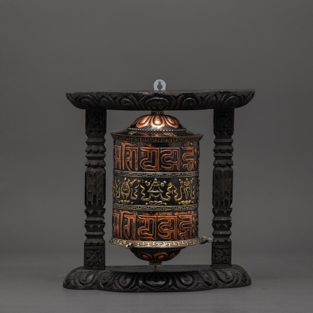 Sacred Buddhist Mantra Wheel | Handcrafted Tibetan Prayer Wheel ...