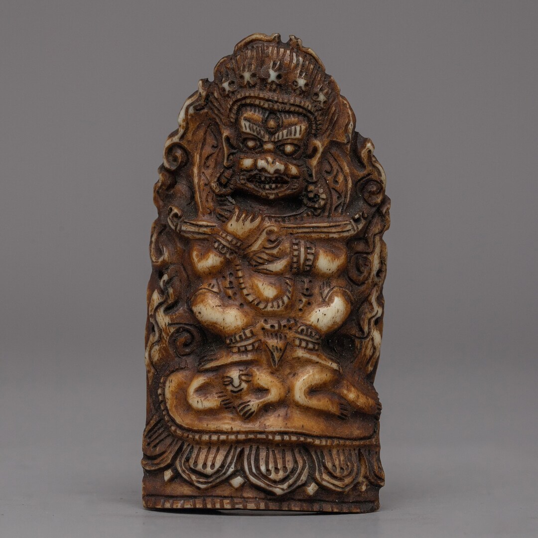 Mahakala Bone : Handcrafted Tibetan Amulet of Protection | Symbol of ...