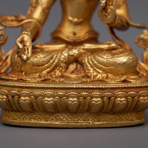 Buddhist Longevity Goddess White Tara Miniature Statue Mother Dolkar ...