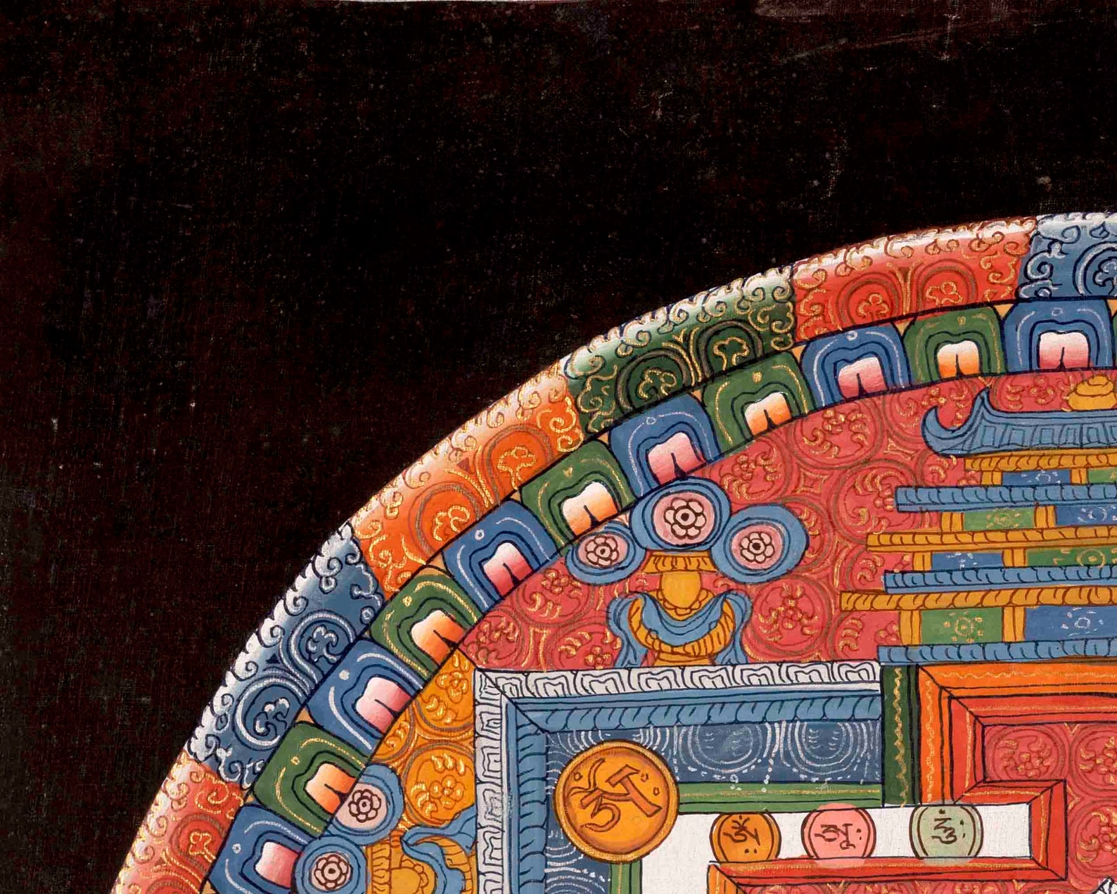 Kalachakra Mantra Symbol Original Hand Painted Fine Quality - Etsy