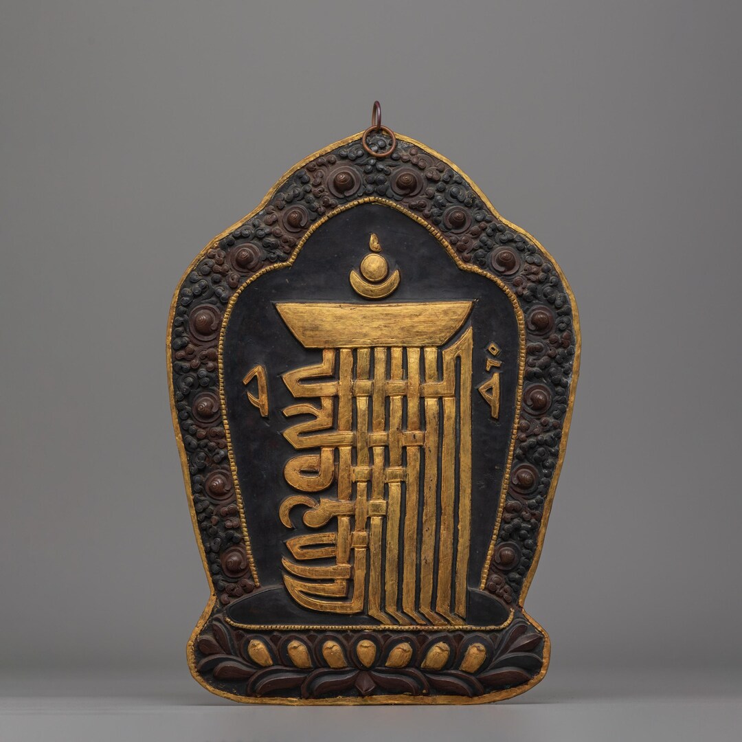 Handcrafted Tibetan Buddhist Kalachakra Mantra Wall Art | Buddhist ...