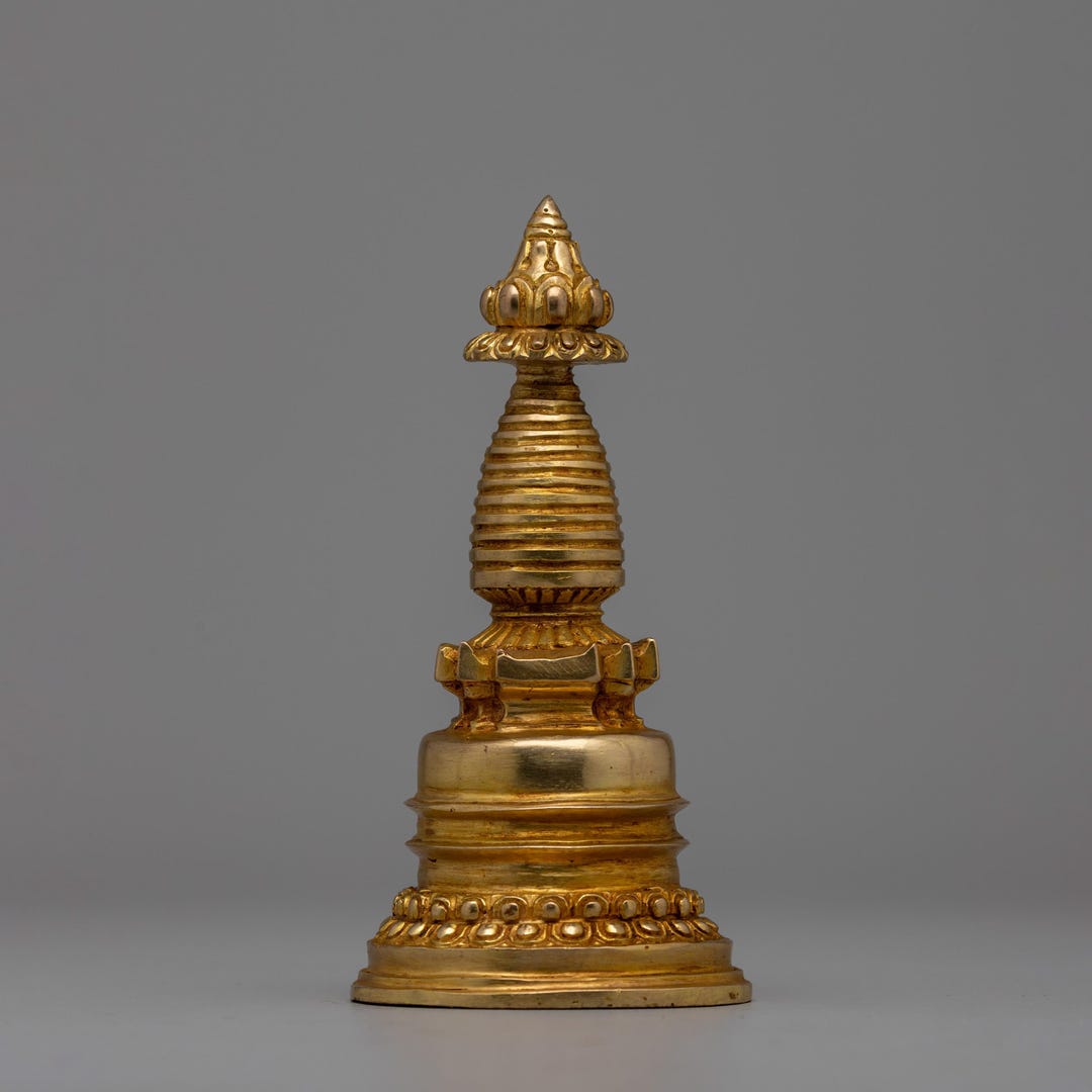 Traditional Tibetan Hand-carved Stupa | Sacred Representation of ...