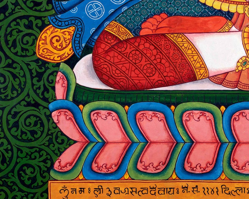 Newari Pauba Art Print for the Practice of Vajrasattva Mantra - Etsy