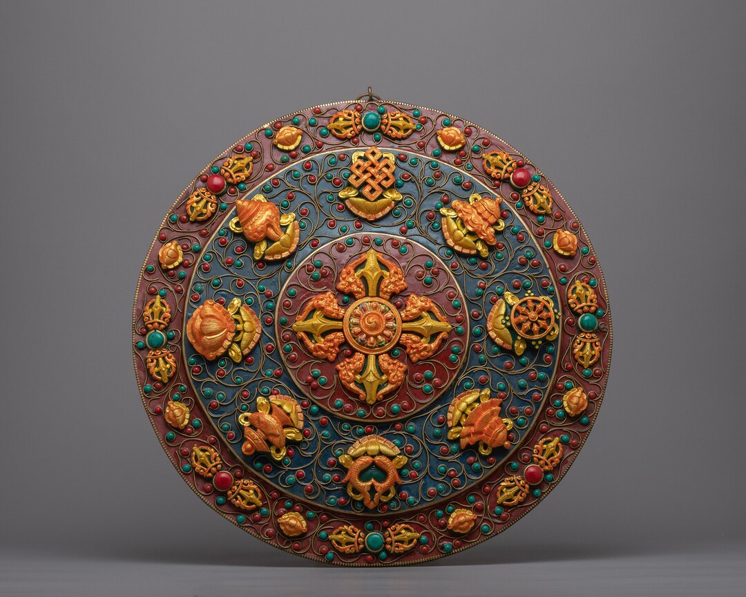 Tibetan Buddhism Round Mandala Art | Auspicious Symbol | Buddhist Art ...