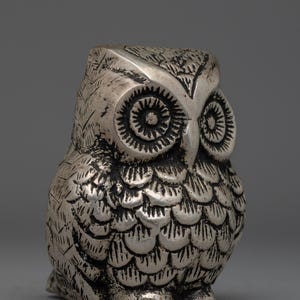 Decorative Copper Owl Statue | Animal Art Bird Figurine Wildlife Gift ...