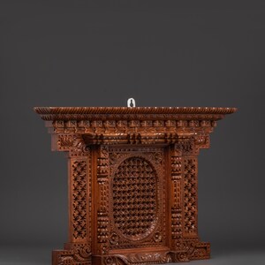 Hand-carved Kathmandu Temple Decor | Traditional Nepalese Wooden Window ...