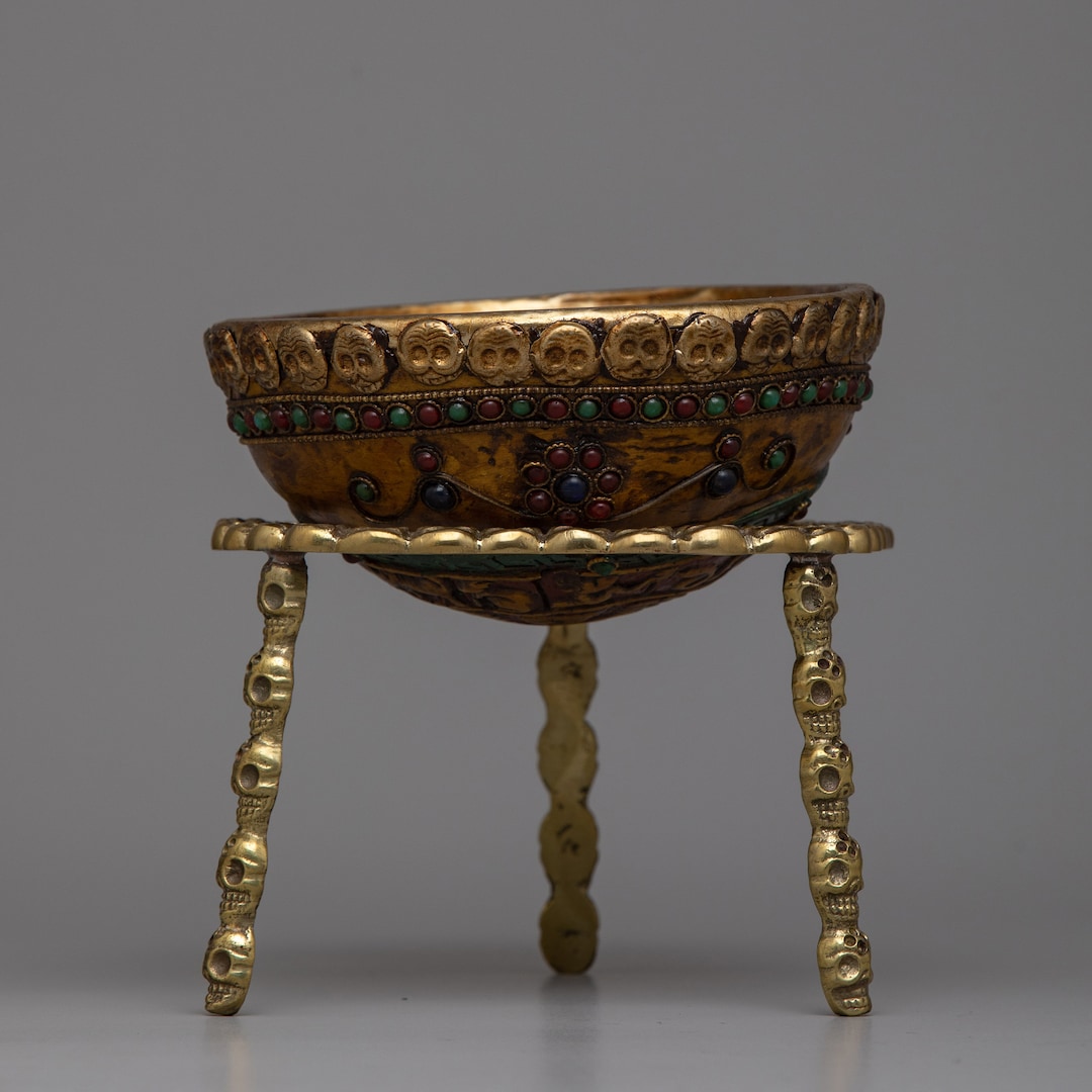 Tibetan Kapala Smudge Skull Cup Handcrafted Ritual Offering for ...