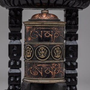 Himalayan Buddhist Wooden Frame Prayer Wheel | Traditional Wooden Frame ...