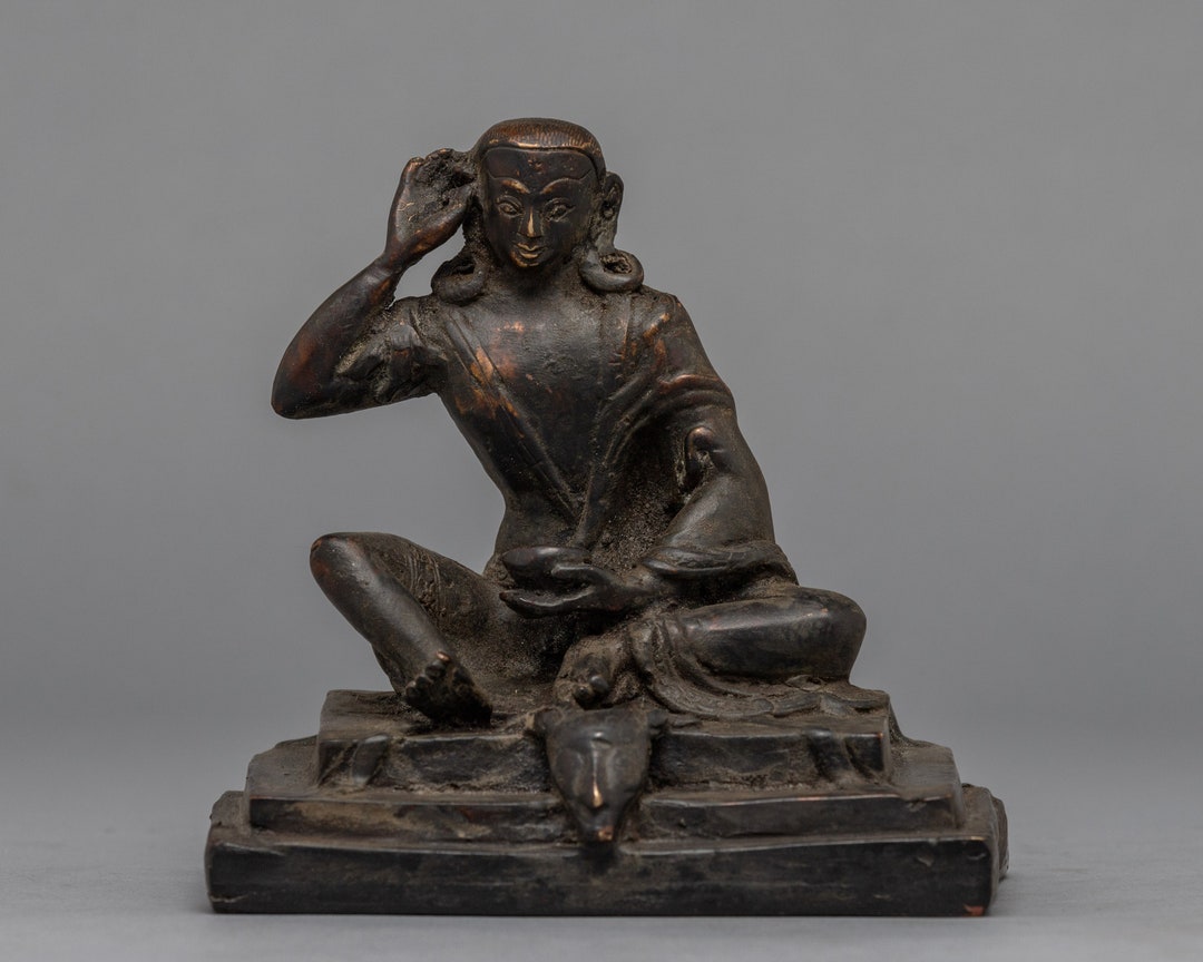 Jetsun Milarepa Buddha Sculpture Original Tibetan Figurine of Buddhist ...