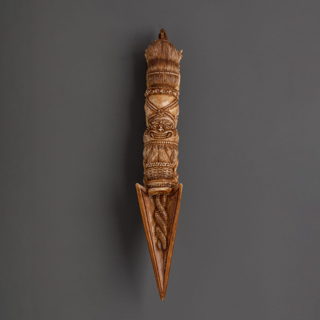 Tibetan Buddhist Phurba Dagger | Hand-carved Ritual Dagger | Ethically ...