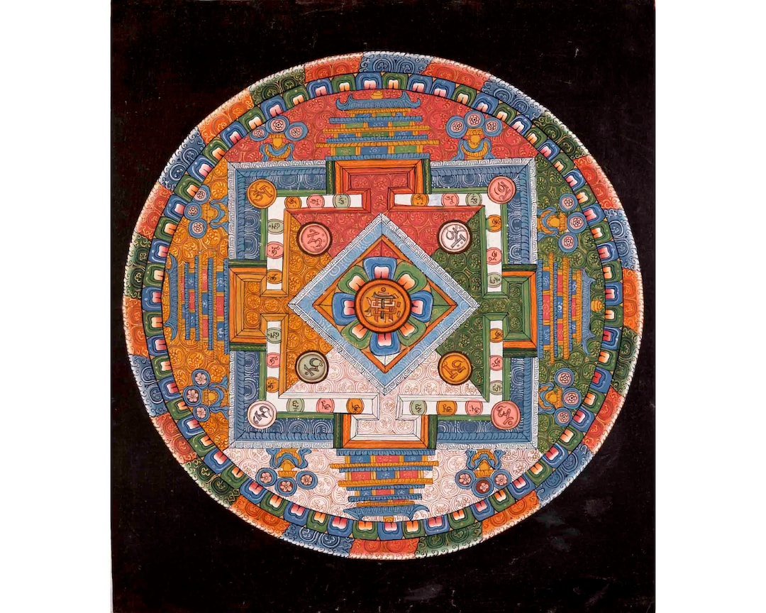 Kalachakra Mantra Symbol Original Hand Painted Fine Quality - Etsy