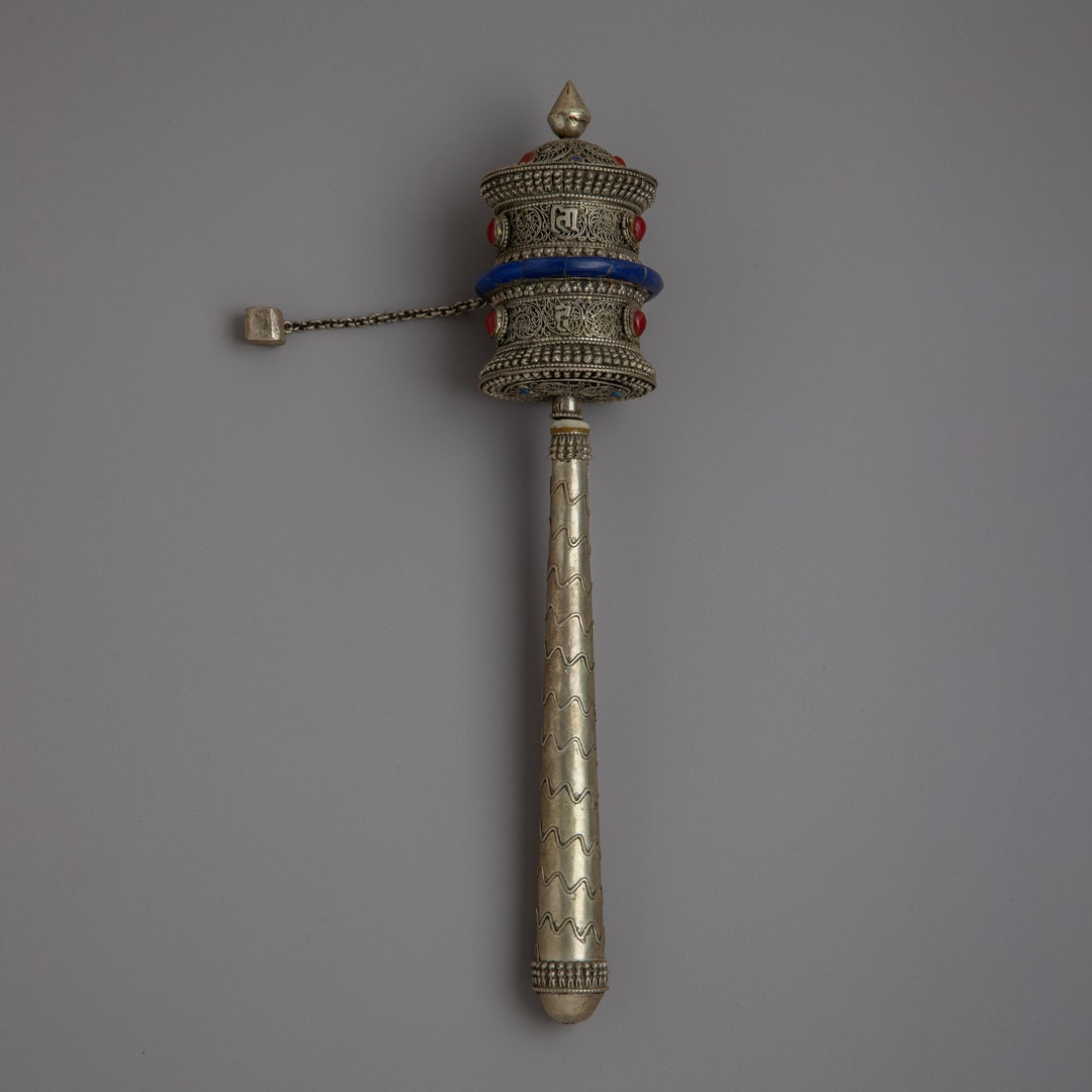 Authentic Hand Prayer Wheel: Artisan-made Tibetan Spinner for Spiritual ...