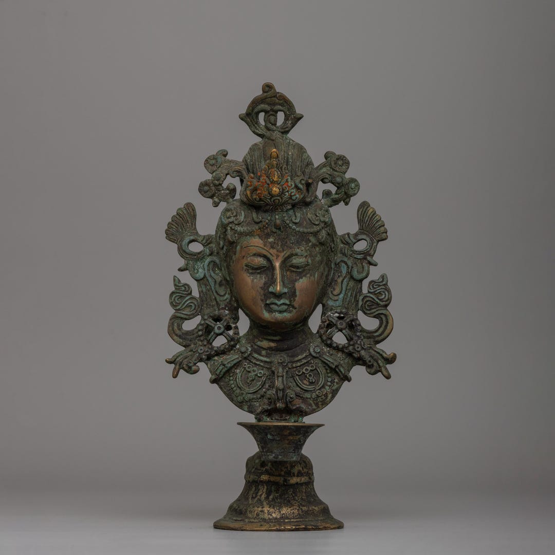 Traditional Tibetan Buddhist Tara Oil Lamp | Handcrafted Sacred Lamp ...