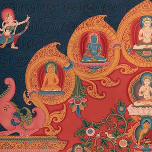 Thousand-fold Blessings Thangka Print: Chenresig's Infinite Heart of ...