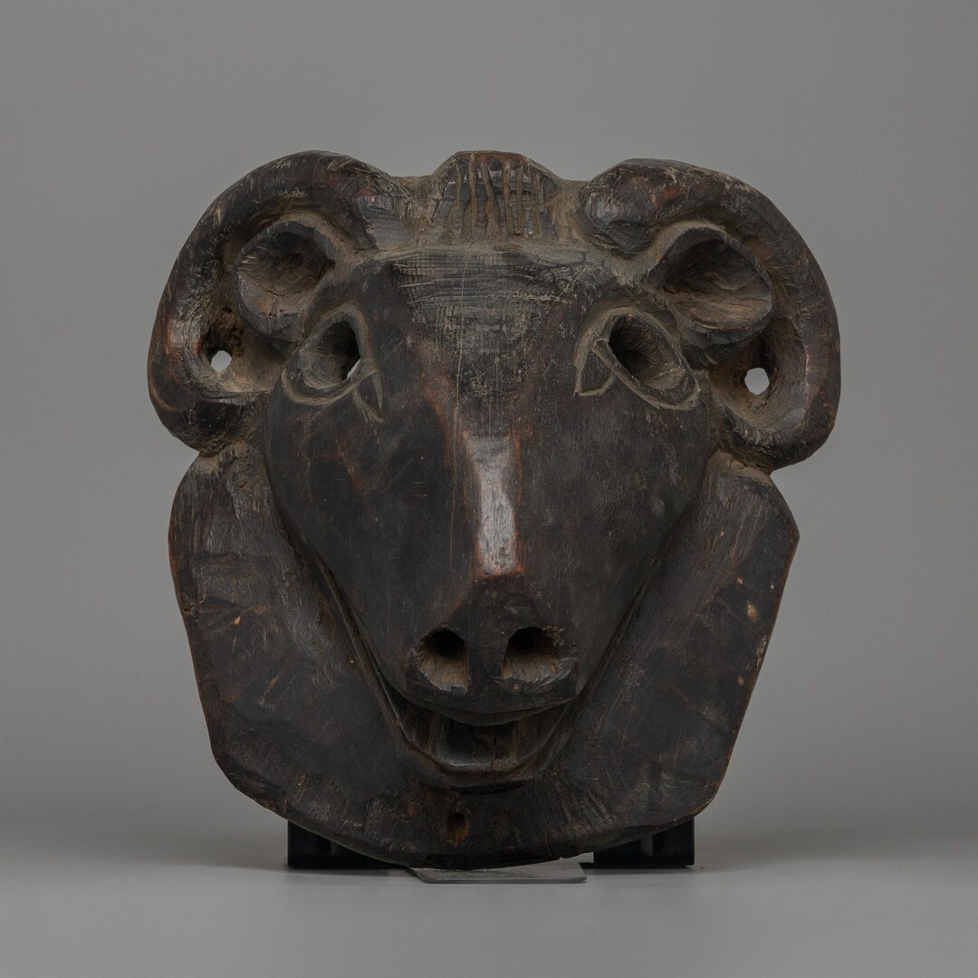 Handcarved Wooden Mask for Decor | 22cm Handcrafted Mask for Home, Wall ...