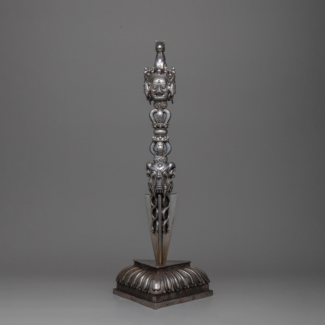 Handcrafted Silver Toned Phurba Ritual Dagger | Symbol of Protection ...