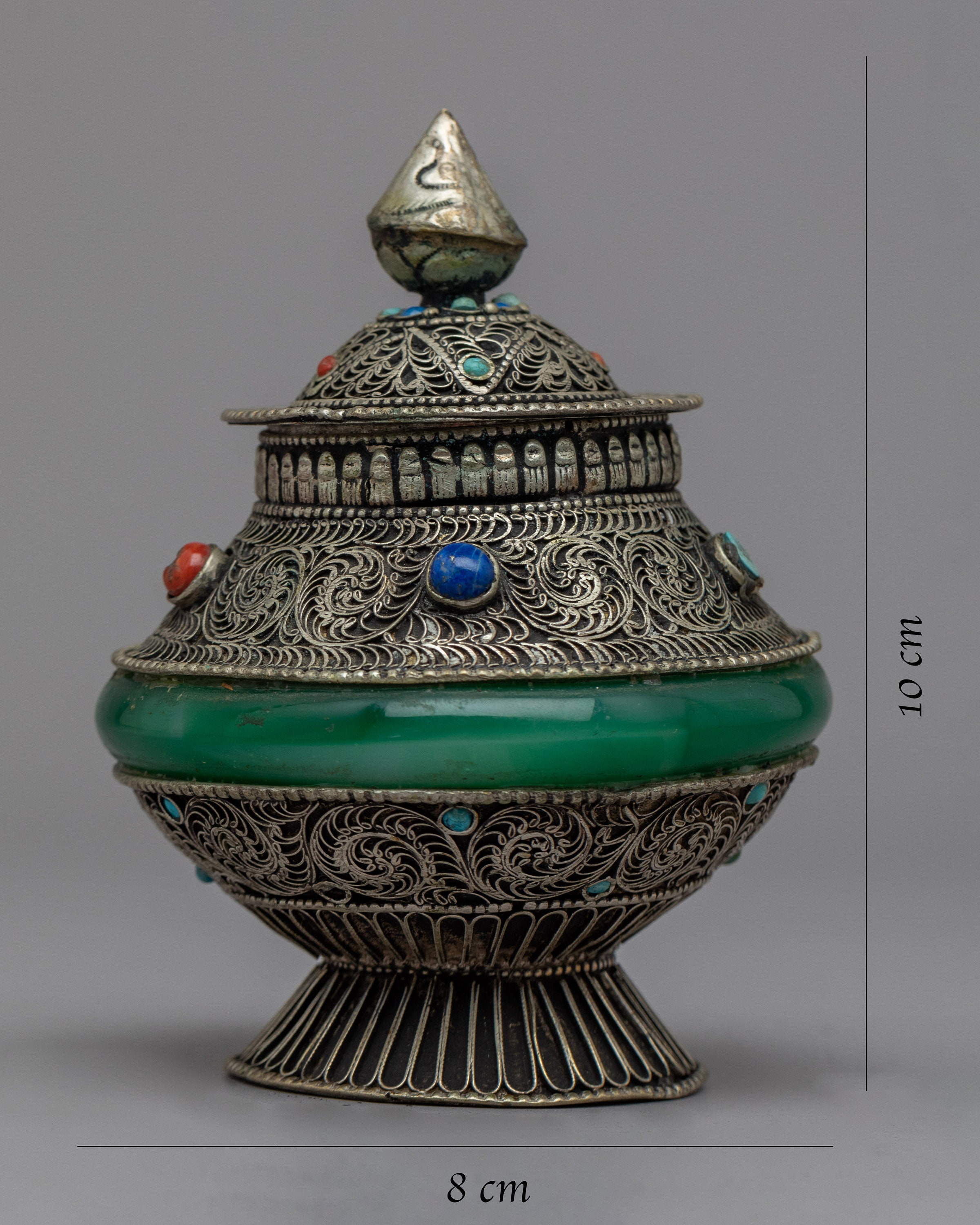 Dhupur Rice Pot Traditional Gemstones Inlaid Rice Offering - Etsy