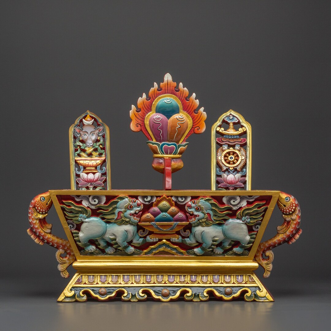 Handcrafted Tibetan Folk Art Box 39cm Wooden Storage Chest | With ...