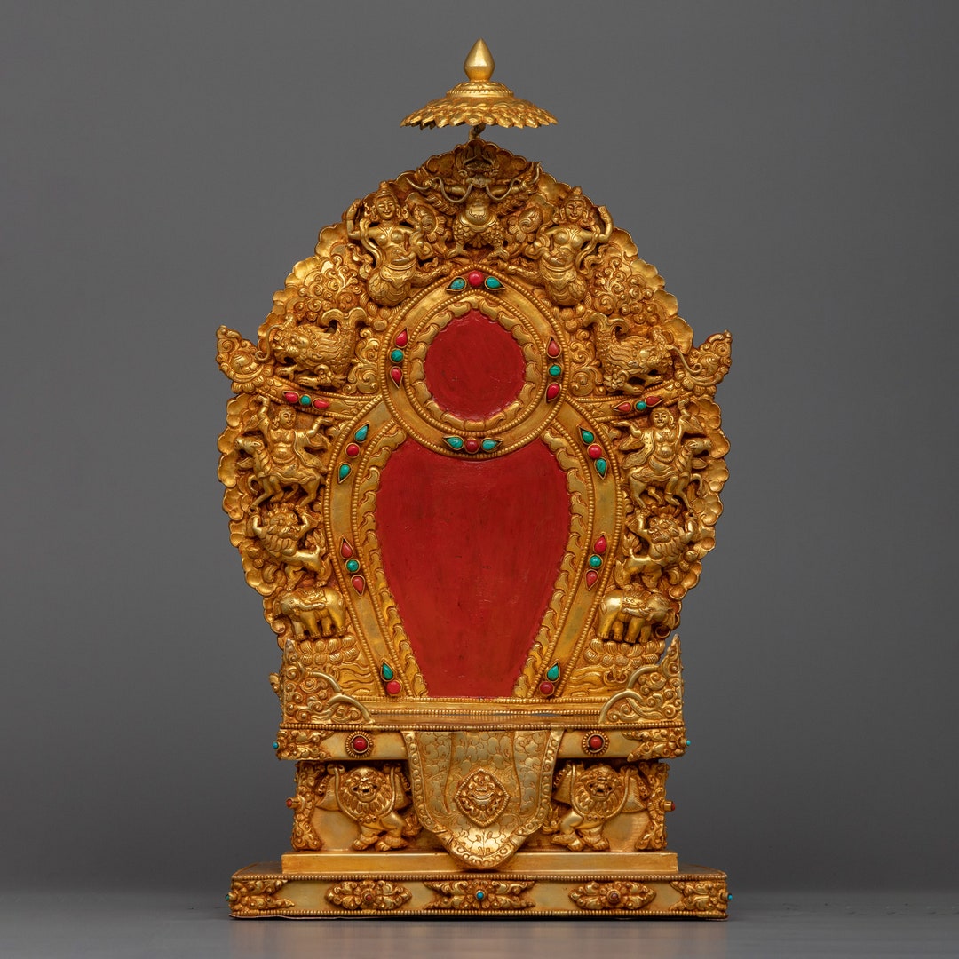 Copper Throne for Statue on Top throne for Statue With Garuda Design ...