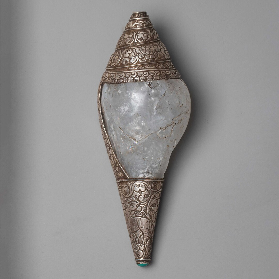 Crystal Conch | Left Handed Conch | Handmade Ritual Item | Crystal ...