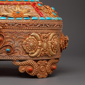 Copper & Gold-plated Treasure Box | Handcrafted Keepsake Storage | for ...