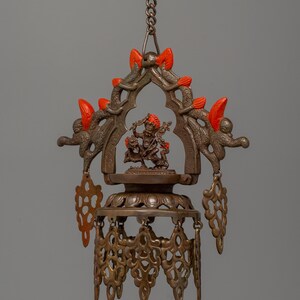 Handcrafted Newari Dalucha Oil Lamp | Traditional Oxidized Copper ...
