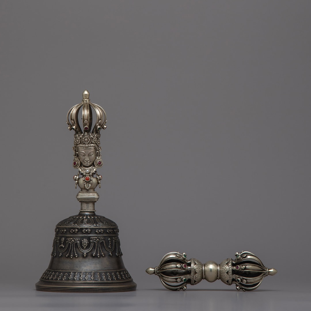 Tibetan Bell & Vajra Set: Artisan-crafted Ritual Tools for ...
