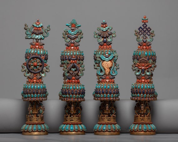 8 Auspicious Symbols Buddhist Symbols Altar Ritual Item - Etsy