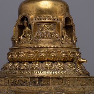 Gold Plated Stupa Chaitya Stupa: Symbol of Enlightenment | Stupa for ...