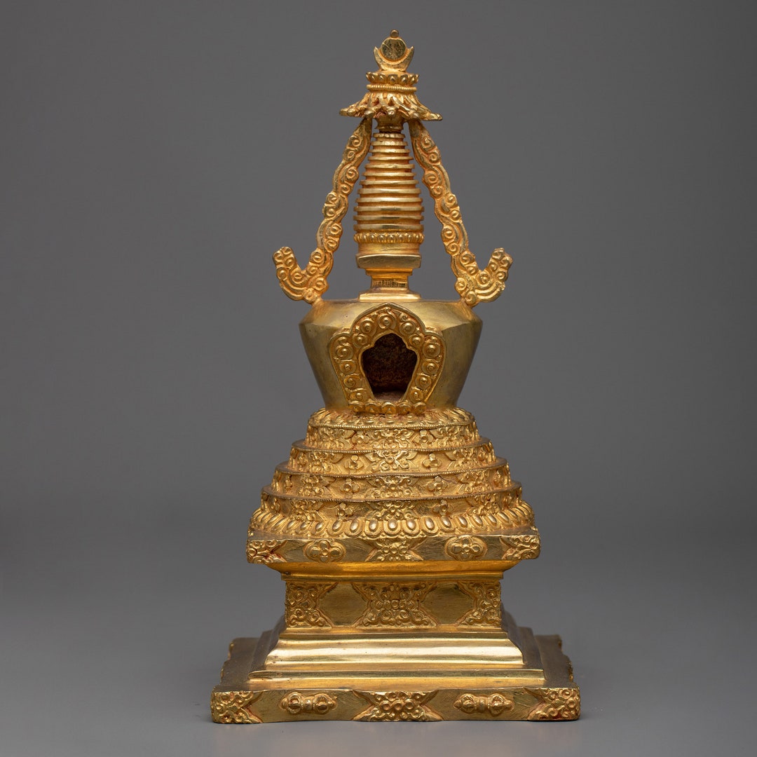 Tibetan Buddhist Stupa | Buddhist Relics | Trantric Buddhism Copper ...