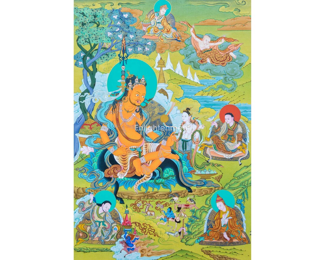 Nyimo Ozer Thangka Traditional Painting of Guru - Etsy