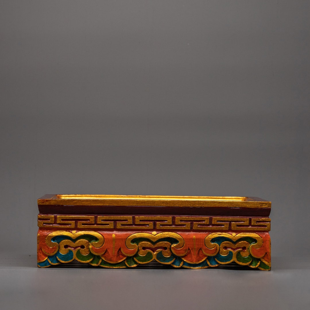 Authentic Tibetan Table: Traditional Decorative | Handcrafted Wooden ...