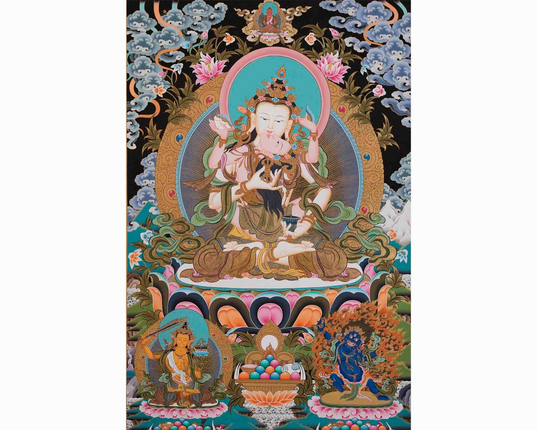Dorje Sempa Thangka Print Vajrasattva Traditional Tibetan Artwork ...