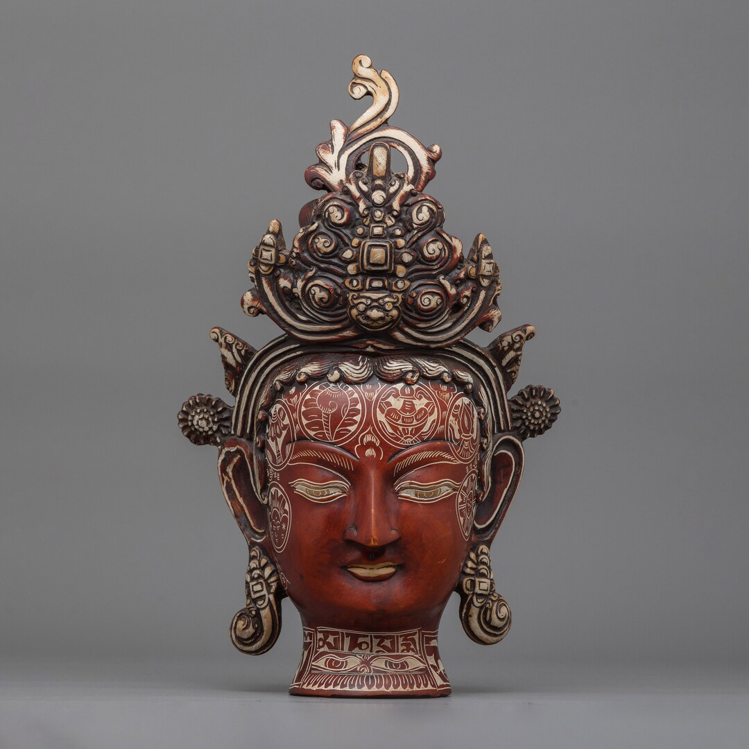 Tibetan Buddhist Deity Face Mask | High Quality Handcarved Statue ...