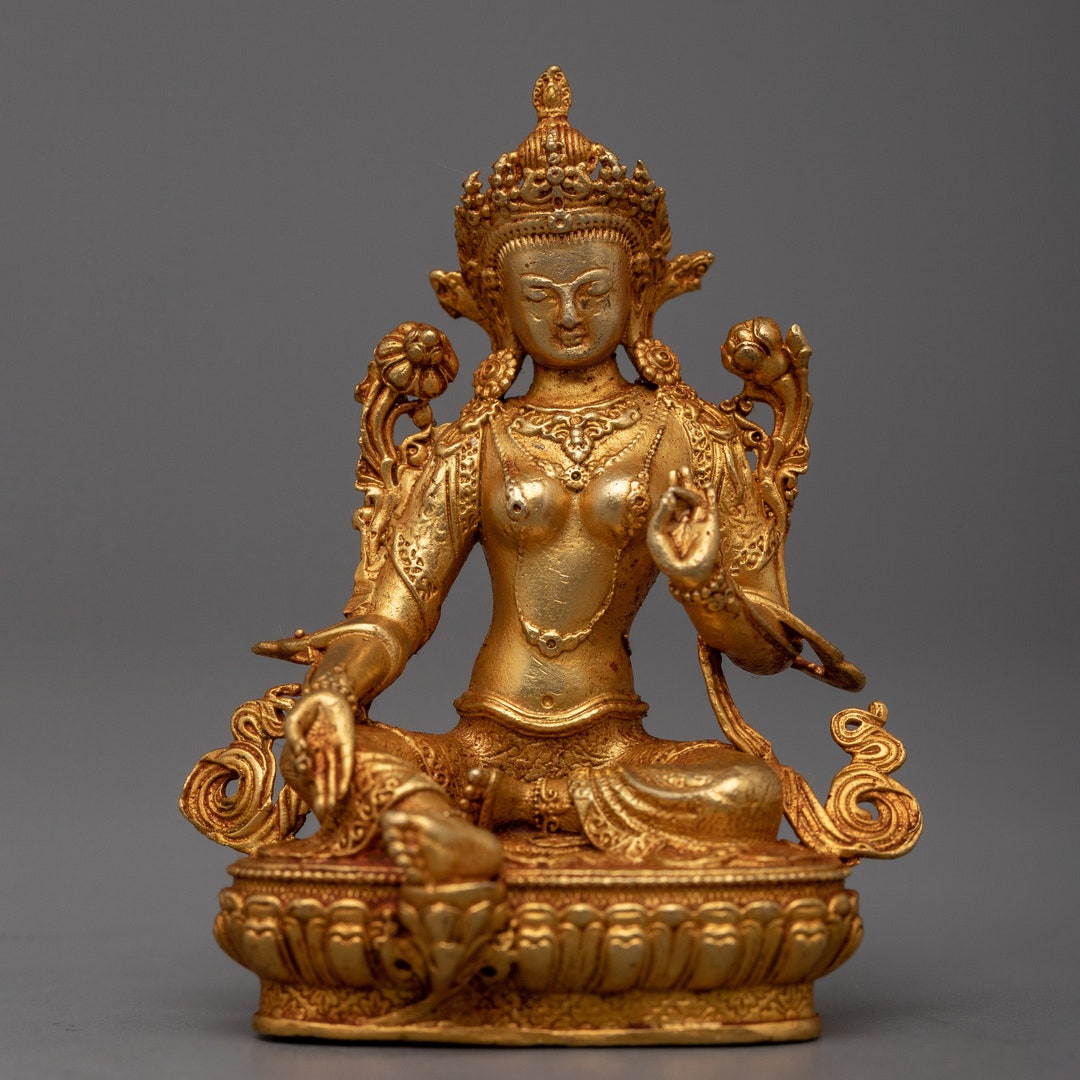 Tibetan Goddess Jetsun Dolma Statue for Compassion & Spiritual Bliss ...