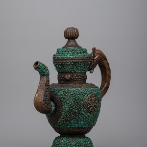 Handcrafted Buddhist Traditional Tea Pot | Tibetan Turquoise Stones ...