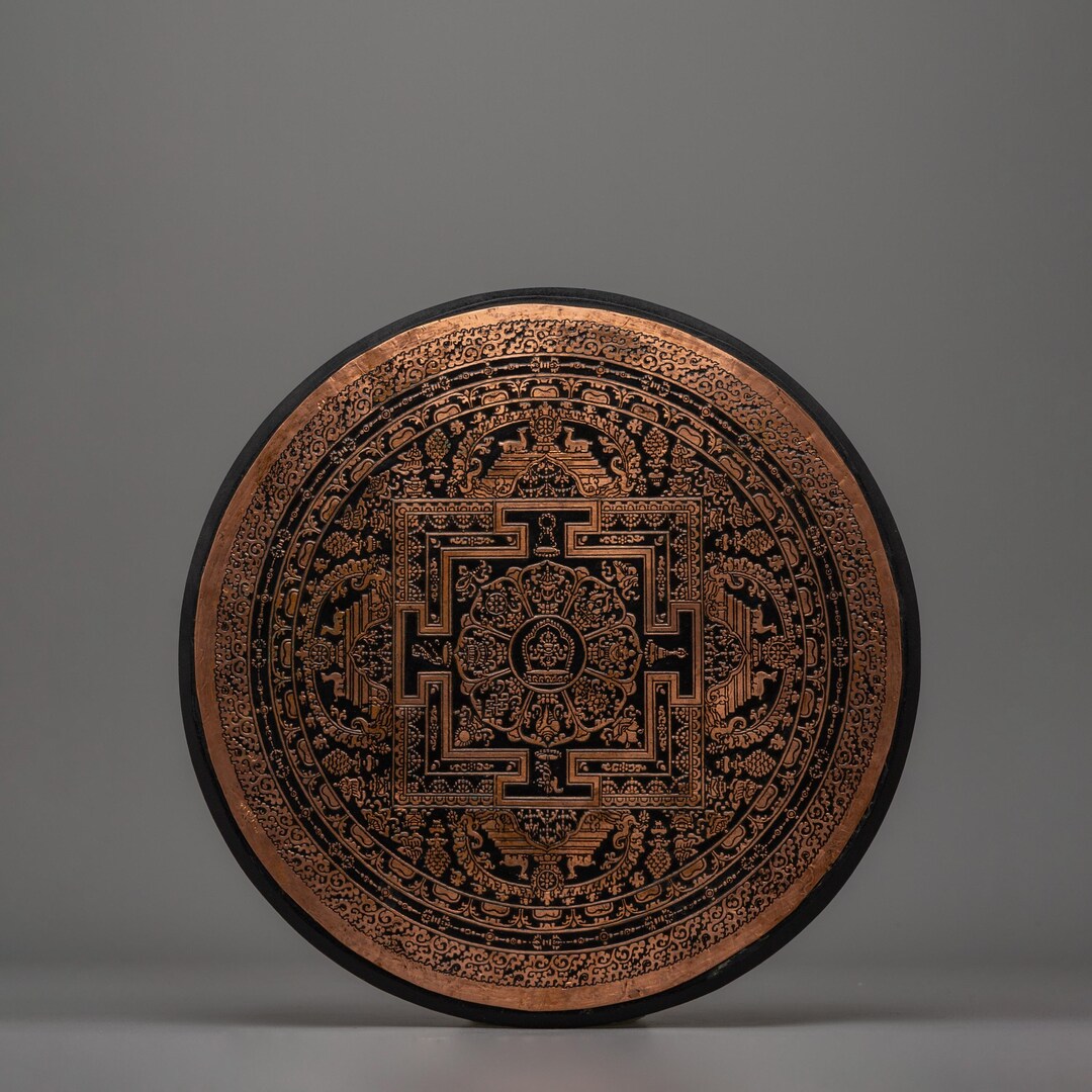 Copper Mandala Wall Hanging | Diameter, Intricate Tibetan Art ...
