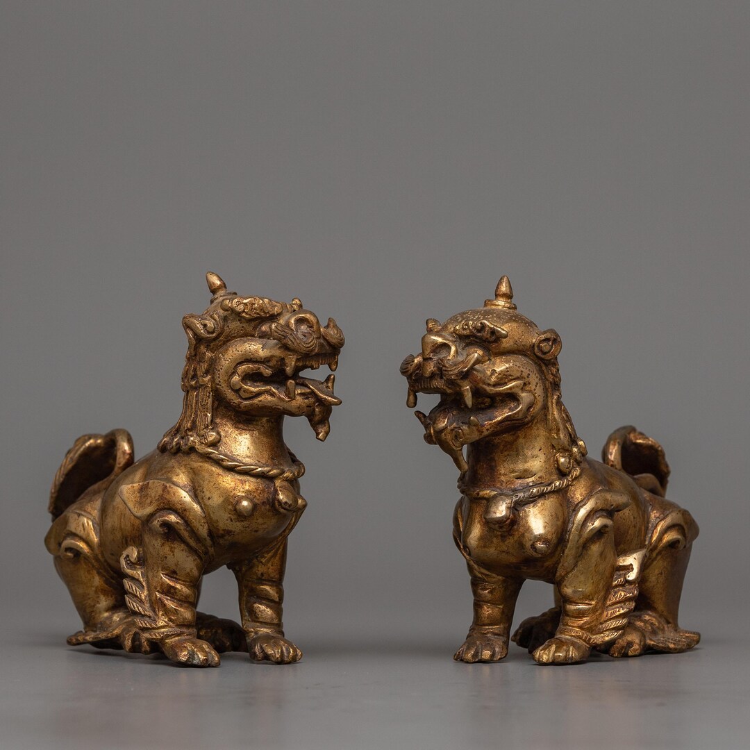 The Lion Pair Statue to Enhance Your Home Decor Copper Lion - Etsy