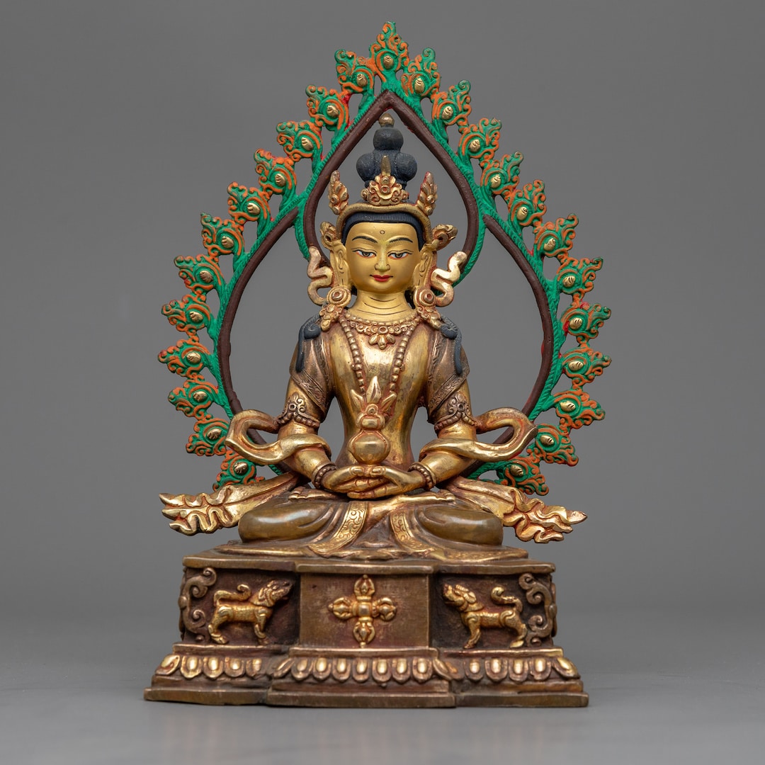 Buddhist Long Life Deity Amitayus Buddha Statue buddhist Peaceful Deity ...