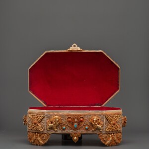 Himalayan Box With Filigree Work | Gold & Silver-plated Copper ...