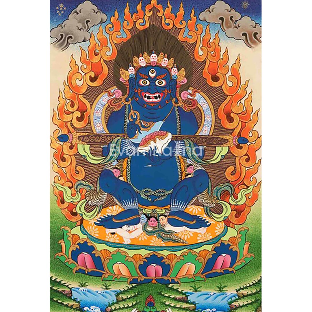Sakya Mahakala Thangka | Wrathful Dharmapala Vajra Panjarnatha ...